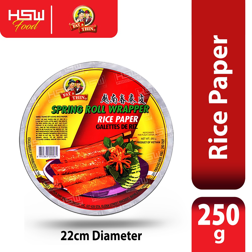 FAT & THIN RICE PAPER 250g – hswfoodmart