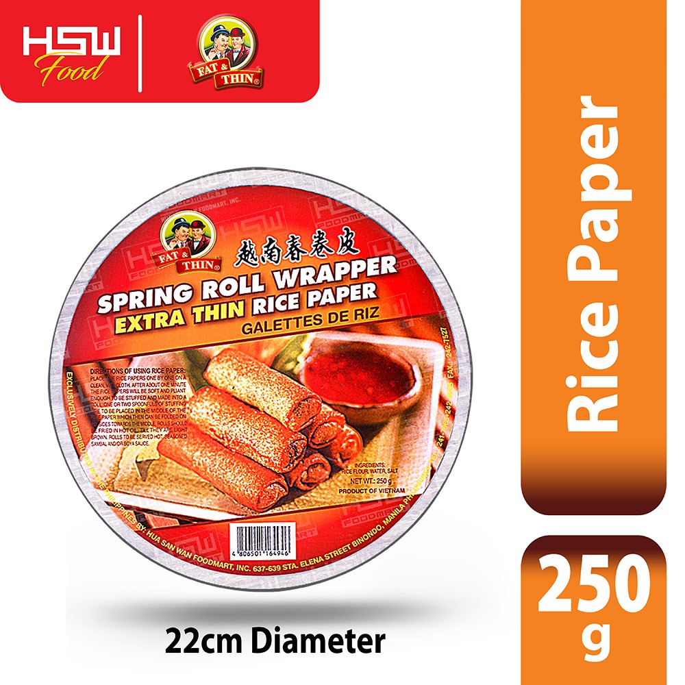 FAT & THIN RICE PAPER EXTRA THIN 250g – hswfoodmart